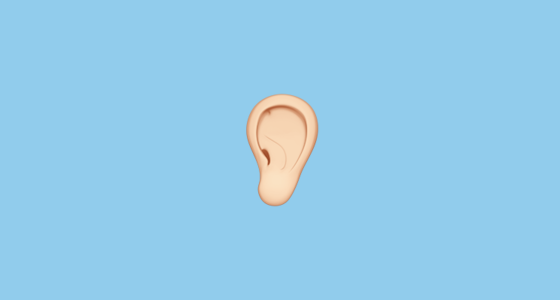 👂🏻 Ear: Light Skin Tone Emoji on Apple iOS 10.2