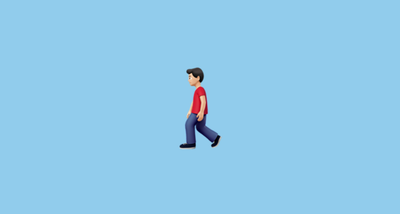 🚶🏻 Person Walking: Light Skin Tone Emoji on Apple iOS 10.2