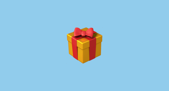 🎁 Wrapped Gift Emoji on Apple iOS 10.2