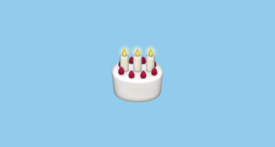 🎂 Birthday Cake Emoji on Apple iOS 10.3