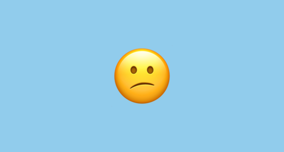 😕 Confused Face Emoji on Apple iOS 10.3