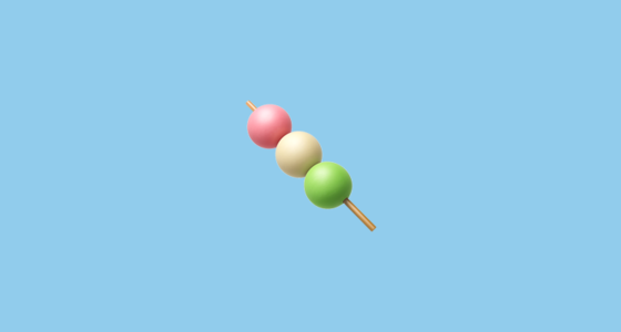 🍡 Dango Emoji on Apple iOS 10.3