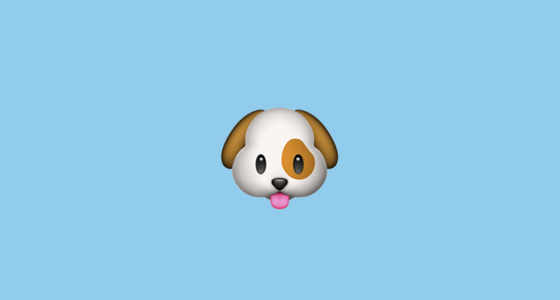 🐶 Dog Face Emoji on Apple iOS 10.3