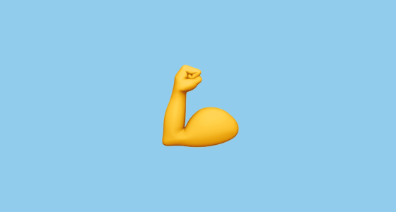 💪 Flexed Biceps Emoji on Apple iOS 10.3