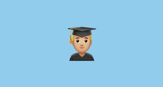 👨🏼‍🎓 Man Student: Medium-Light Skin Tone Emoji on Apple iOS 10.3