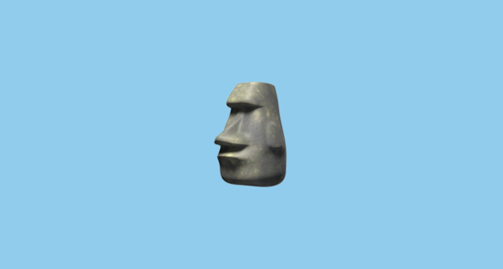 🗿 Moai Emoji on Apple iOS 10.3
