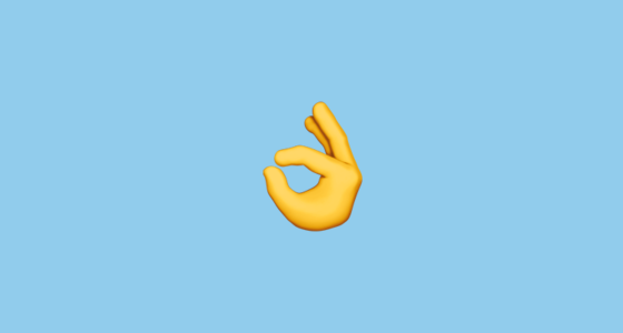 👌 Señal De Aprobación Con La Mano Emoji on Apple iOS 10.3