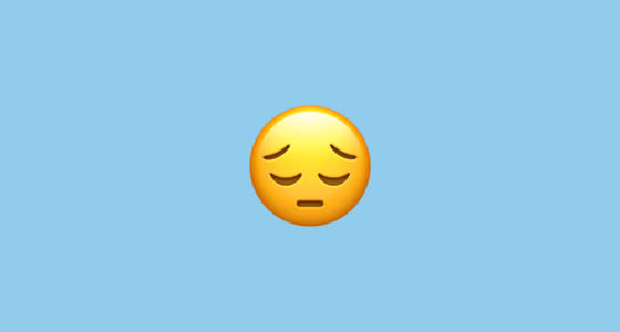 😔 Visage Pensif Emoji on Apple iOS 10.3