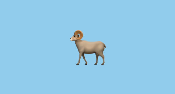 🐏 Ram Emoji on Apple iOS 10.3