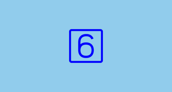 6️⃣ Keycap Digit Six Emoji on au by KDDI Type F