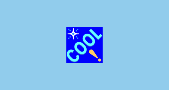 🆒 Cool按钮 Emoji on au by KDDI Type D-3