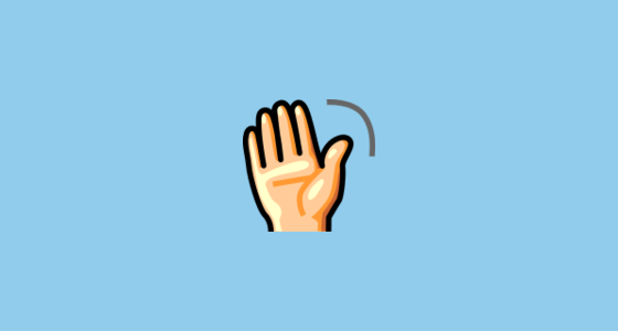 👋 Mano Saludando Emoji on au by KDDI Type D-3
