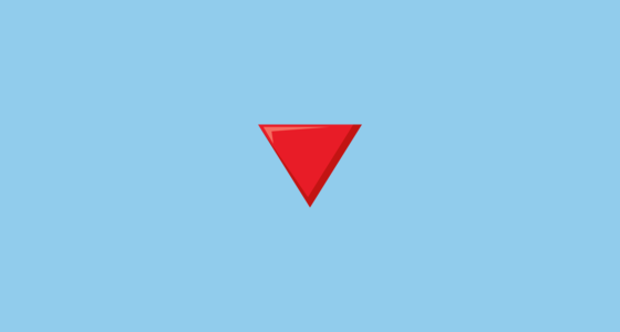 🔻 Red Triangle Pointed Down Emoji on JoyPixels 3.1