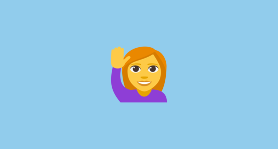 🙋 Person Raising Hand Emoji on JoyPixels 3.1