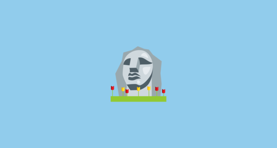 🗿 Estatua Moái Emoji on JoyPixels 3.1