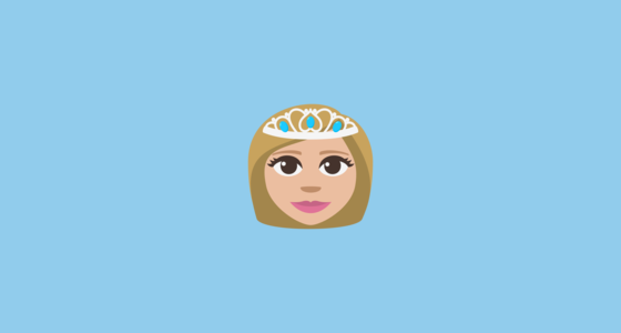 👸🏼 Princess: Medium-Light Skin Tone Emoji on JoyPixels 3.1