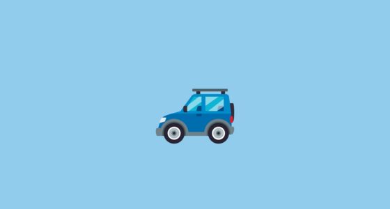 🚙 Vehículo Deportivo Utilitario Emoji on JoyPixels 3.1