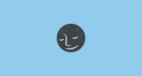 🌚 Rosto Da Lua Nova Emoji on JoyPixels 2.0