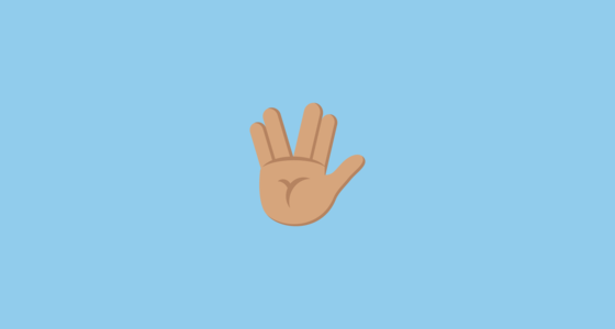 🖖🏽 Vulcan Salute: Medium Skin Tone Emoji on JoyPixels 2.0