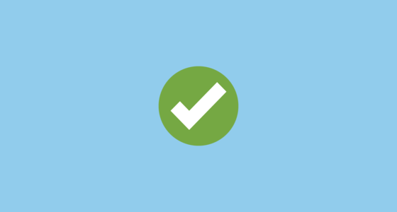 Check Mark Button Emoji on JoyPixels 2.0