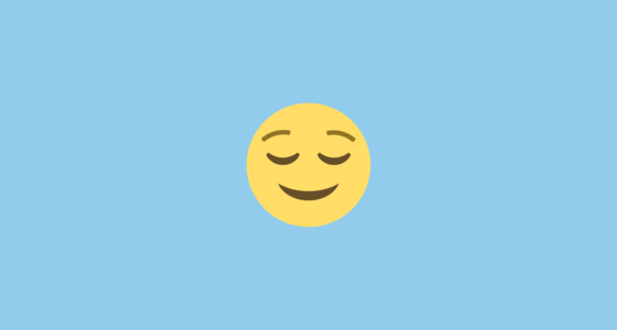 😌 Rosto Aliviado Emoji on JoyPixels 2.1