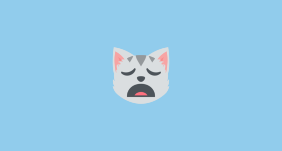 🙀 Weary Cat Emoji on JoyPixels 2.1