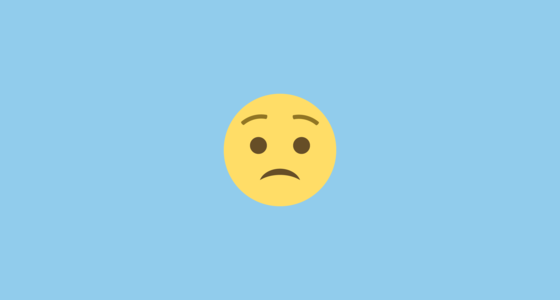 😟 Visage Inquiet Emoji on JoyPixels 2.1