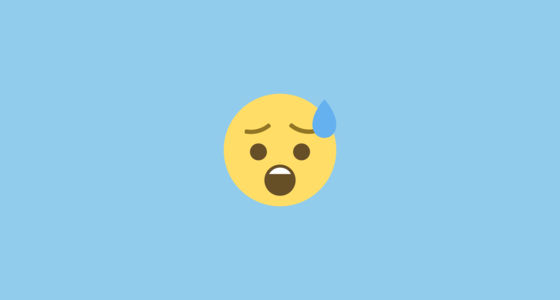 😰 Cara Con Ansiedad Y Sudor Emoji on JoyPixels 2.2