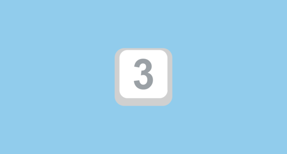 3️⃣ Keycap Digit Three Emoji on JoyPixels 2.2