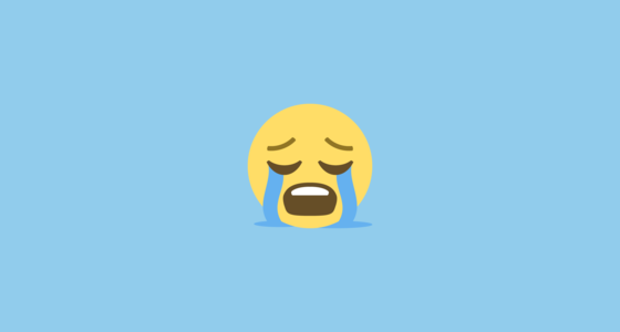 😭 Loudly Crying Face Emoji on JoyPixels 2.2