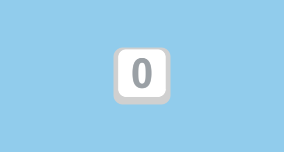 0️⃣ Keycap Digit Zero Emoji on JoyPixels 2.2.4