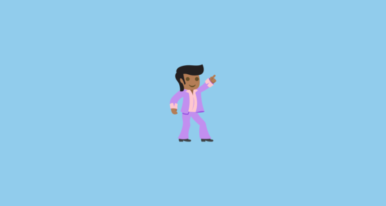 🕺🏾 Homem Dançando: Pele Morena Escura Emoji on JoyPixels 2.2.5