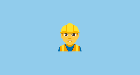 👷 Trabalhador De Construção Civil Emoji on JoyPixels 3.0