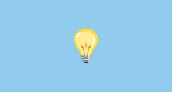 💡 Light Bulb Emoji on JoyPixels 3.0