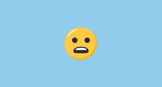 😦 Entsetztes Gesicht Emoji on JoyPixels 3.0