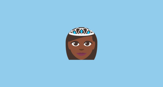 👸🏿 공주: 검은색 피부 Emoji on JoyPixels 3.0