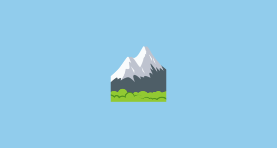 🏔️ Snow-Capped Mountain Emoji on JoyPixels 3.0
