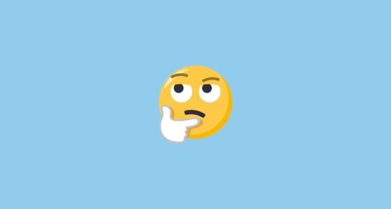 🤔 Visage En Pleine Réflexion Emoji on JoyPixels 3.0