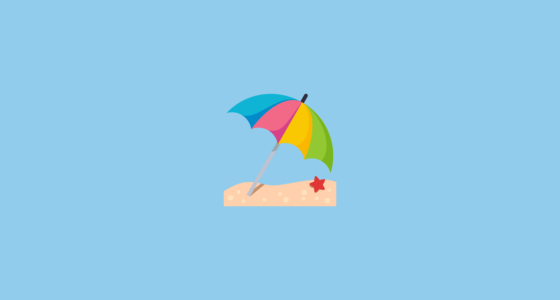 ⛱️ Parasol Sur Le Sol Emoji on JoyPixels 3.0