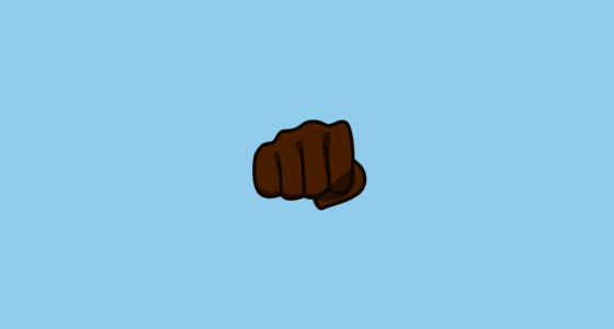 👊🏿 Poing De Face: Peau Foncée Emoji on emojidex 1.0.33