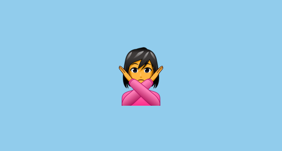 🙅‍♀️ Mujer Haciendo El Gesto De "No" Emoji on emojidex 1.0.33