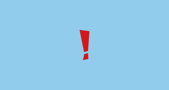 Rotes Ausrufezeichen Emoji on emojidex 1.0.34