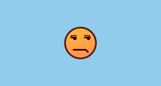 😒 Visage Blasé Emoji on emojidex 1.0.34