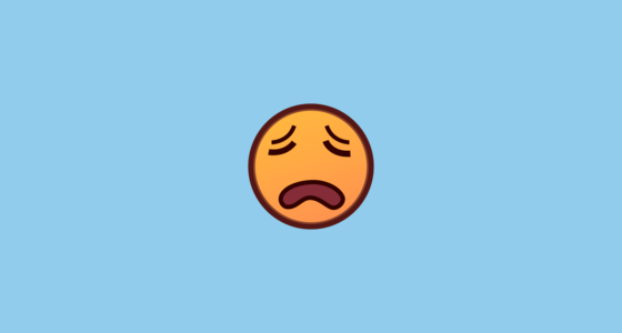 😩 Weary Face Emoji on emojidex 1.0.19