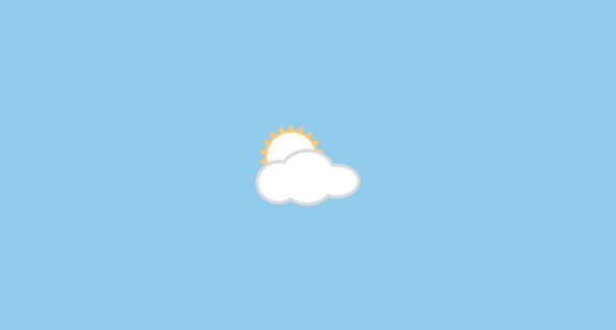 🌥️ Sol Bakom Stort Moln Emoji on emojidex 1.0.19