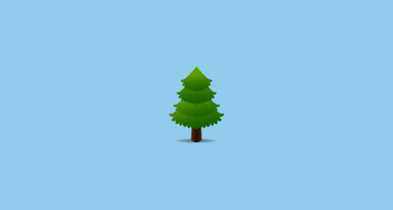 🌲 Árbol De Hoja Perenne Emoji on emojidex 1.0.22