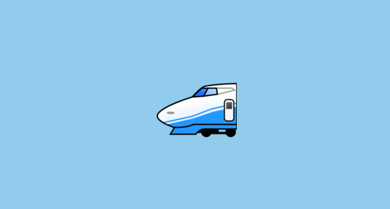 🚄 High-Speed Train Emoji on emojidex 1.0.22
