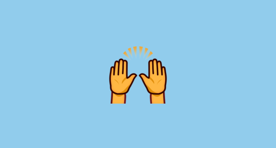 🙌 Manos Levantadas Celebrando Emoji on emojidex 1.0.22
