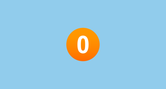 0️ Digit Zero Emoji on JoyPixels 4.0