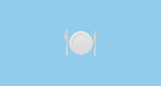 🍽️ Fourchette Et Couteau Avec Assiette Emoji on JoyPixels 4.0